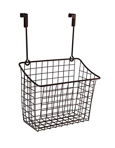 Spectrum Grid Over The Cabinet Wire Storage Basket Large (Bronze) - Organizer for Bathroom, Kitchen, Under Sink, Pantry, Hair Tools, & More