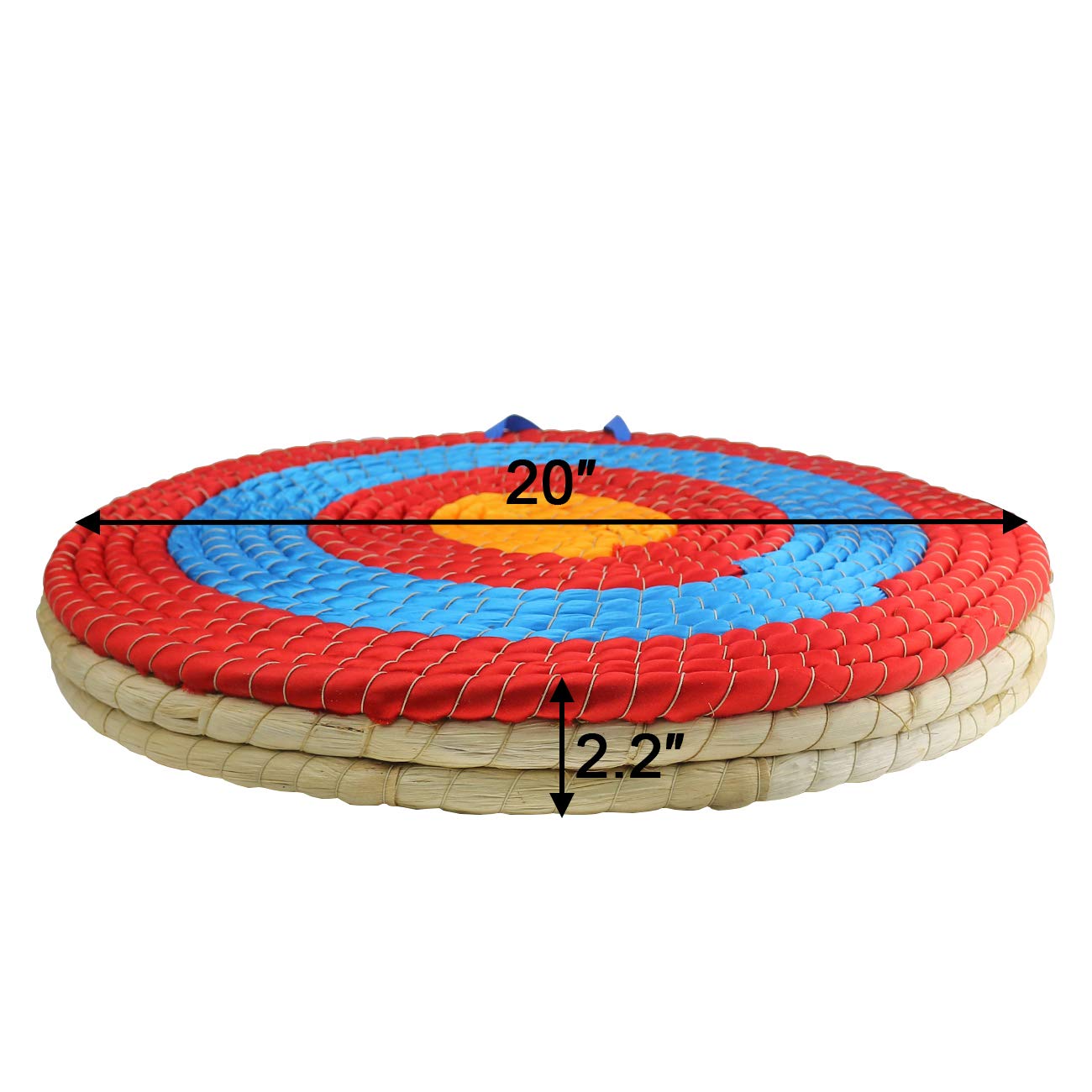 Ogrmar 3 Layers 20 inch Traditional Solid Straw Archery Target 2.2 inch Thickness Hand-Made Arrows Target for Outdoor Shooting Practice