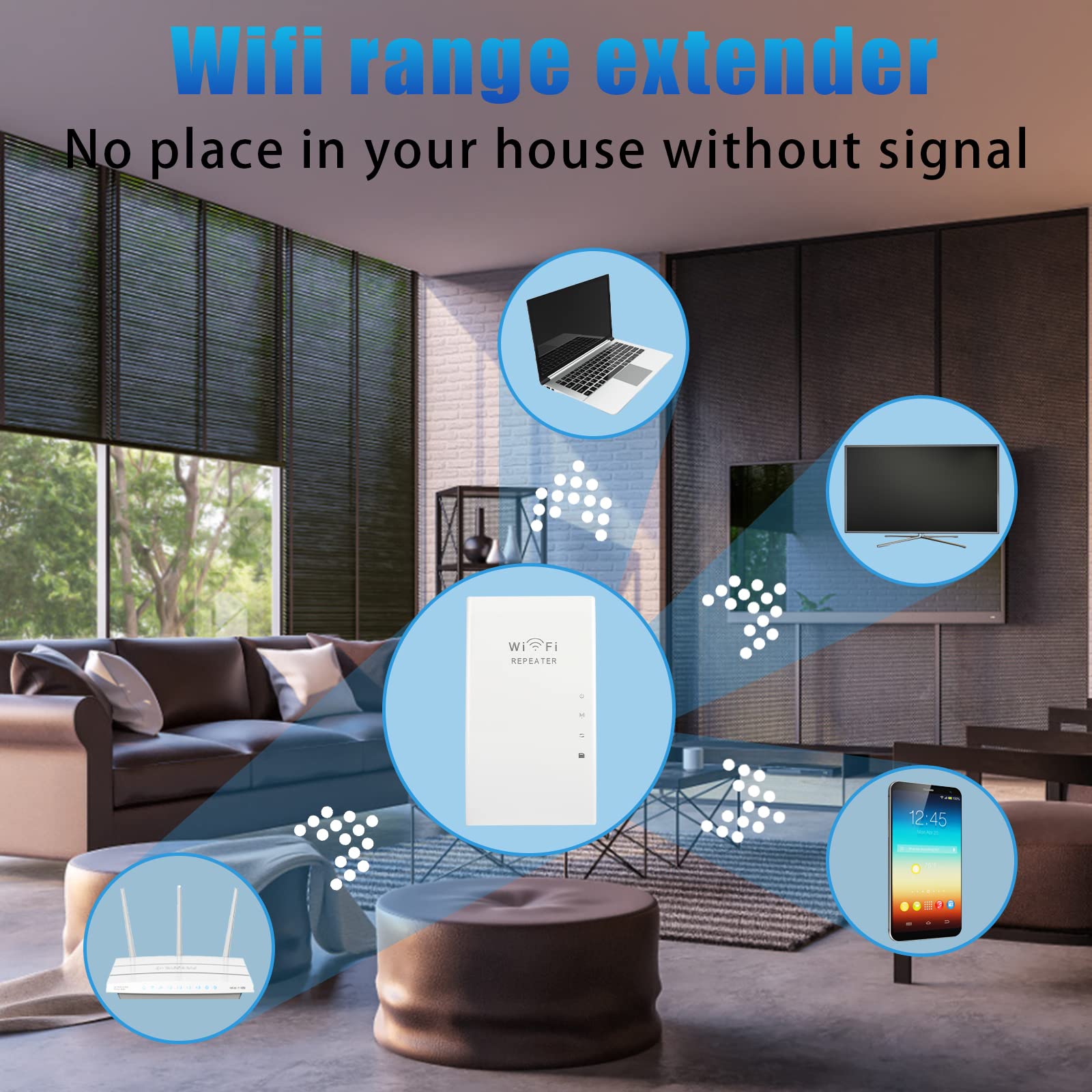 WiFi Range Extender WiFi Repeater 300Mbps Wireless 2.4 GHz WLAN WiFi Network Mini WiFi Router Expander 802.11N/B/G Signal Booster Amplifier