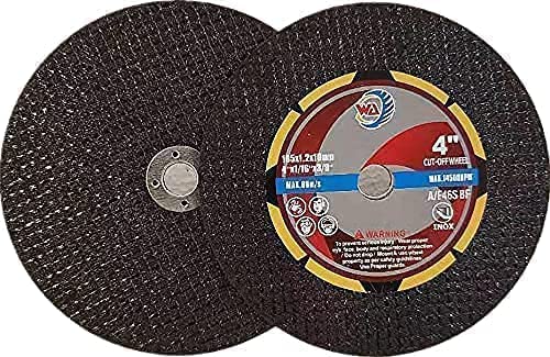 WA 25PACK - 4"x 0.045"x3/8" Thin Cut Off Disc, Die Grinder Tool Accessories Discs Cutting Wheel, 4 inch Cutoff Blade 3/8 in Arbor for General Metal, Steel, Stainless, Wood