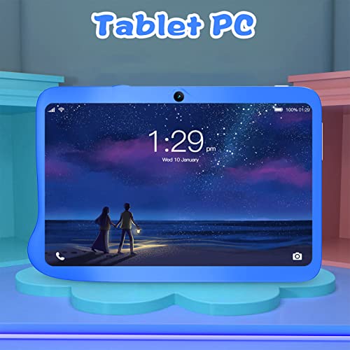 Zerodis Childrens Tablet US Plug 100240V 5000mAh Capacity HD Tablet 4GB 32GB with Photography Support for 10.0 (Blue)