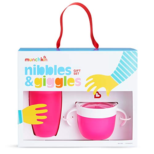 Munchkin® Nibbles & Giggles Toddler Gift Set, Includes 10oz Miracle 360 Cup and Snack Catcher, Blue