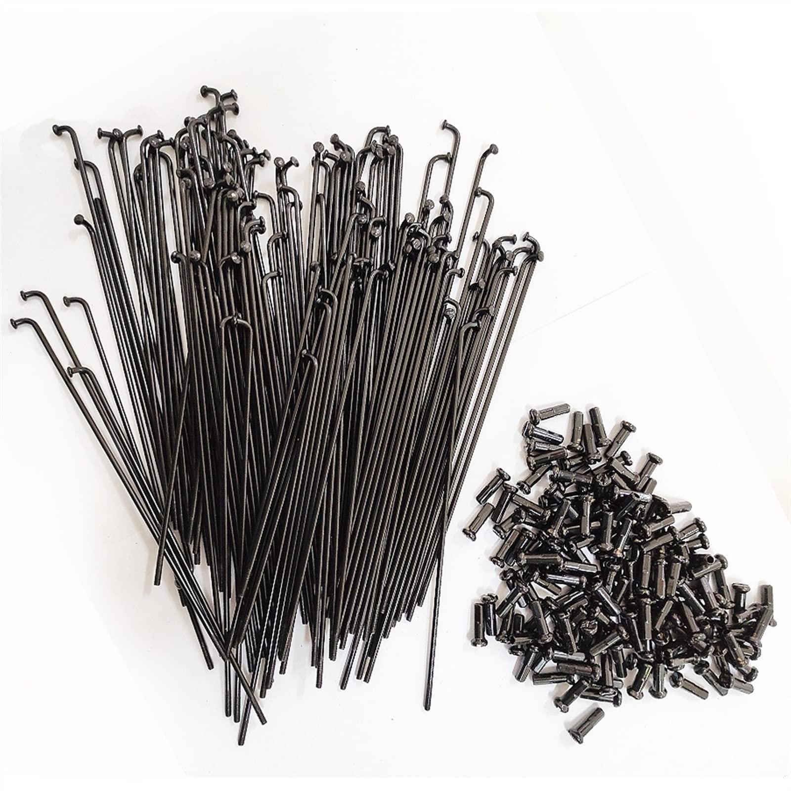 TRENDYBOY 178mm Spokes 14G Stainless Steel Bicycle Spokes, Road Bicycle Spokes 100Pcs (Color Family : Black-Spokes#178mm)
