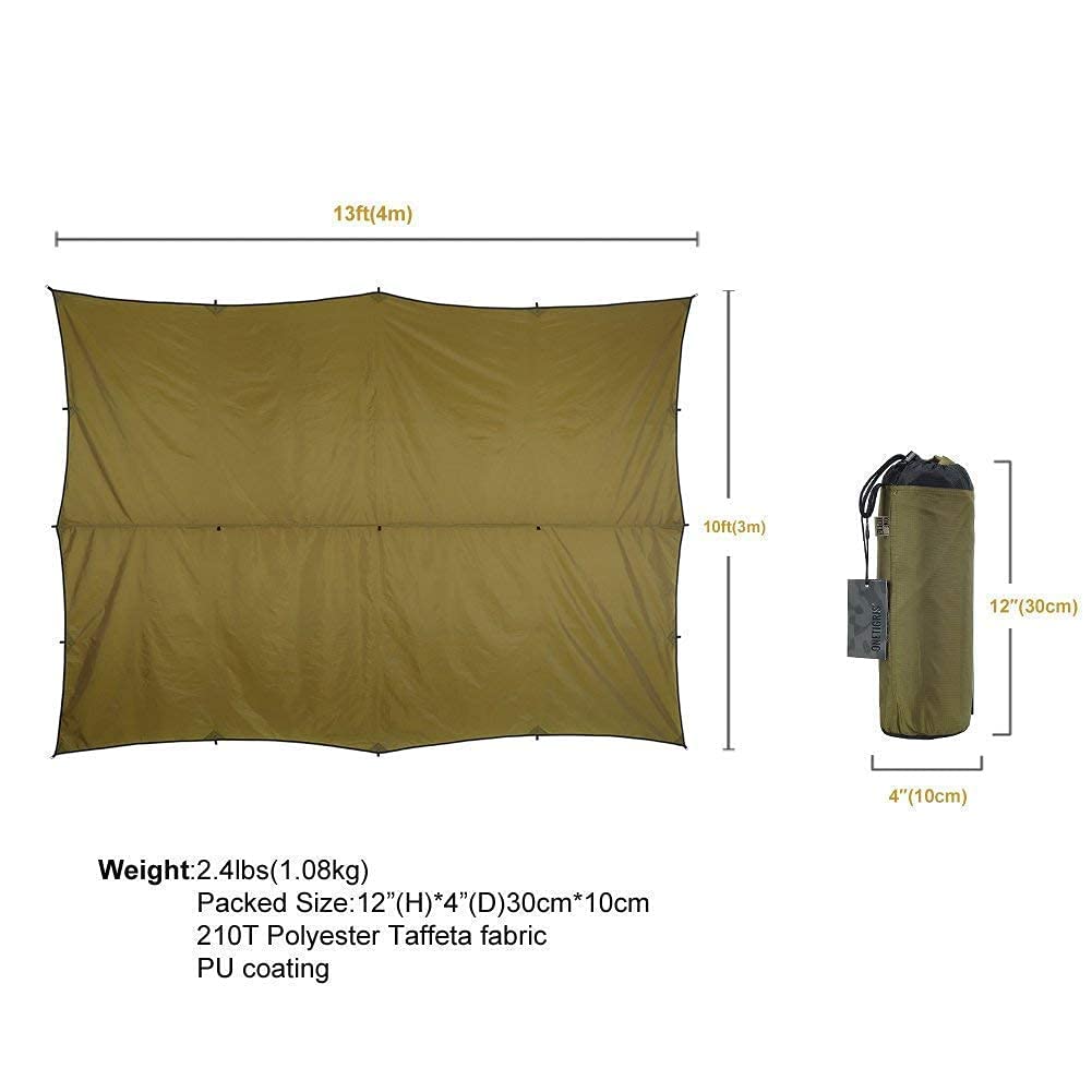 OneTigris Hideout Hammock Underquilt + Bulwark All Season Camping Tarp + KOMPOUND Camping Hammock