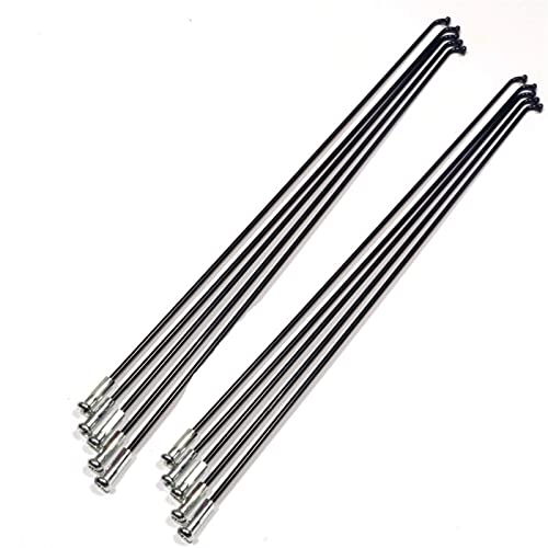 TRENDYBOY Bicycle Spokes, Mountain Cars 14G Wire Strip Car Round Spoke Stainless Steel Black Spoke 82mm-275mm (尺寸 : 255 mm, 属性 : 40Pcs)