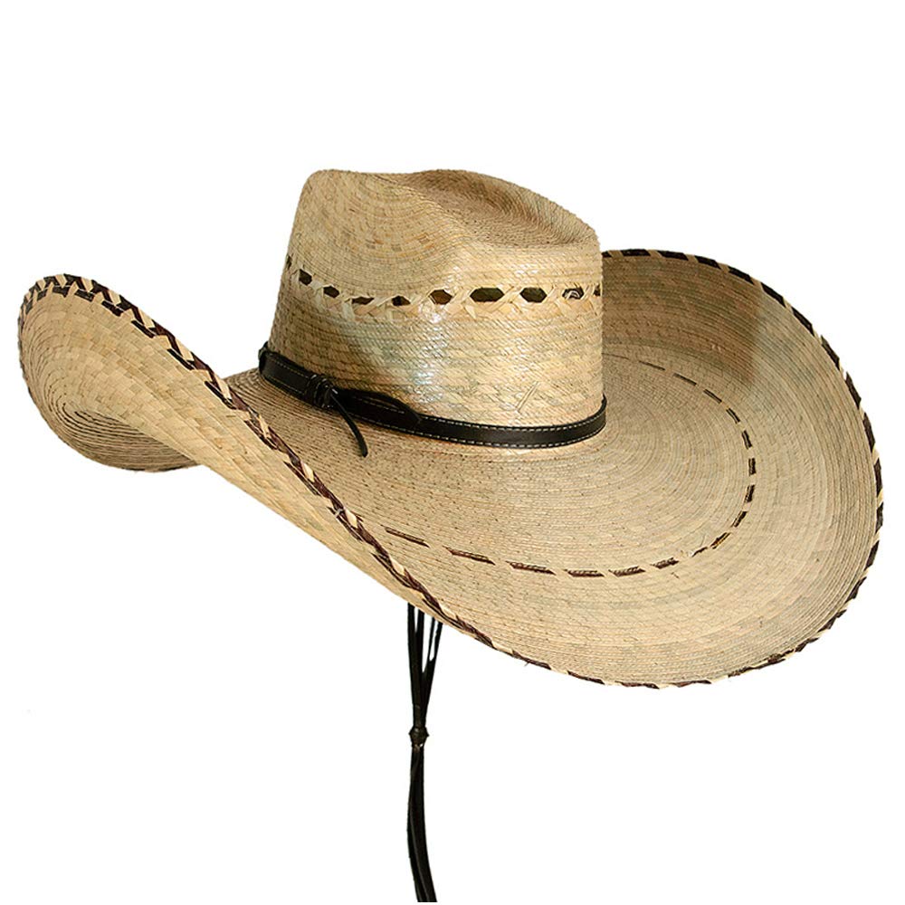 SOLID WING Oversized Cowboy Wide Brim Straw Hat - Natural OSFM,One Size