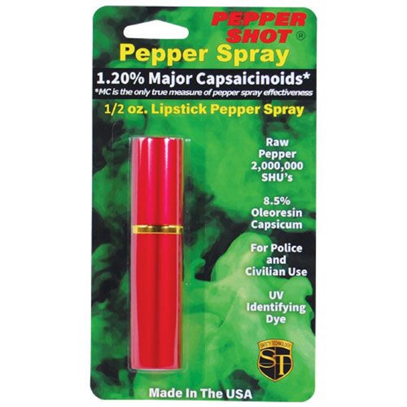Pepper Shot Lipstick OC Pepper Spray Bundle for Women Lot of Two (1) Pink (1) Red