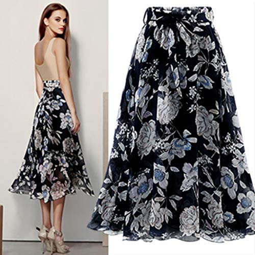 Womens Tulle Skirt Green Elegant Plain Length Flared Soft Printed Stretch Ladies Skater Midi Knee High Waisted