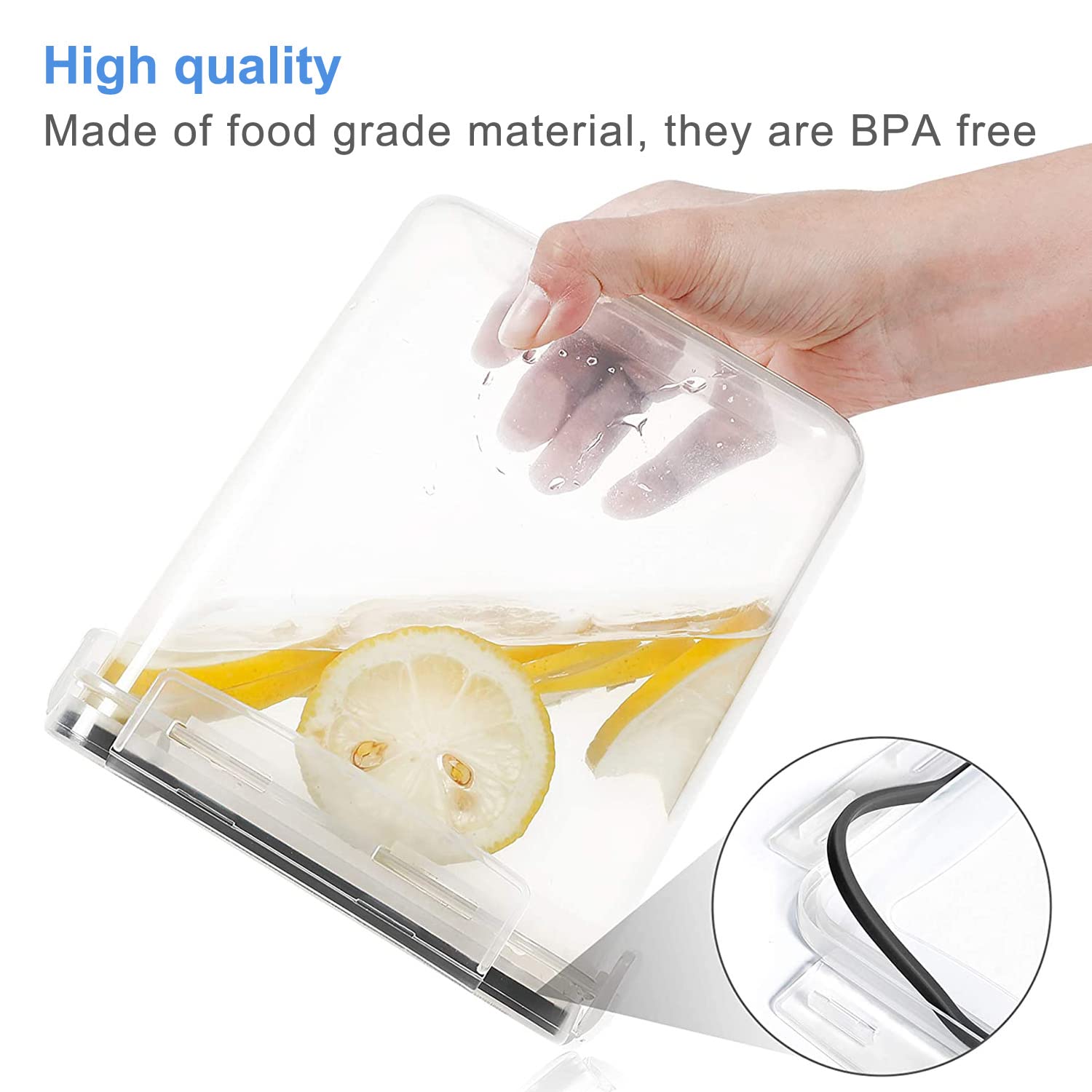 TINGFENG 8 PCS Airtight Food Storage Containers with Lids, BPA Free Plastic Storage Containers with Lids Food Container Sets