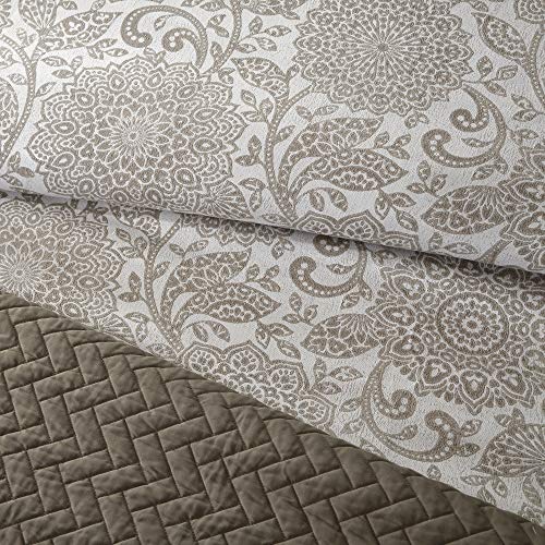 Madison Park Signature Sophia King Size Bed Comforter Duvet 2-In-1 Set Bed In A Bag - Ivory , Jacquard β 9 Piece Bedding Sets β Ultra Soft Microfiber Bedroom Comforters