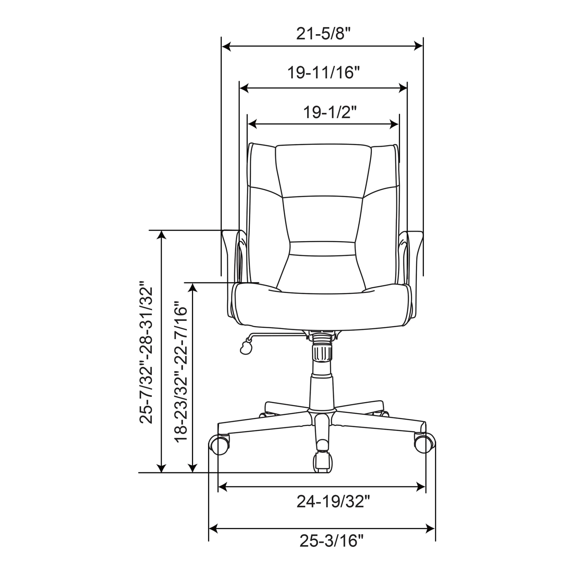 RealspaceĀ® Rezzi Vegan Leather Mid-Back Manager Chair, Black