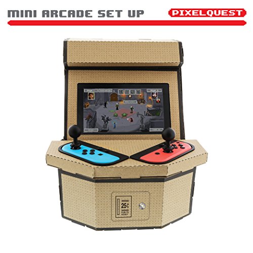 Nyko PixelQuest Arcade Kit - Constructible Arcade Kit with Customizable Pixel Art Sticker Kit and Arcade Stick Toppers for Nintendo Switch