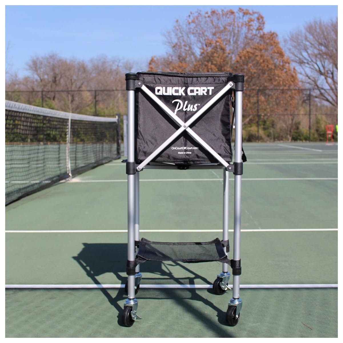Oncourt Offcourt Quick Cart Plus - Portable Canvas Tennis Ball Cart with Bag