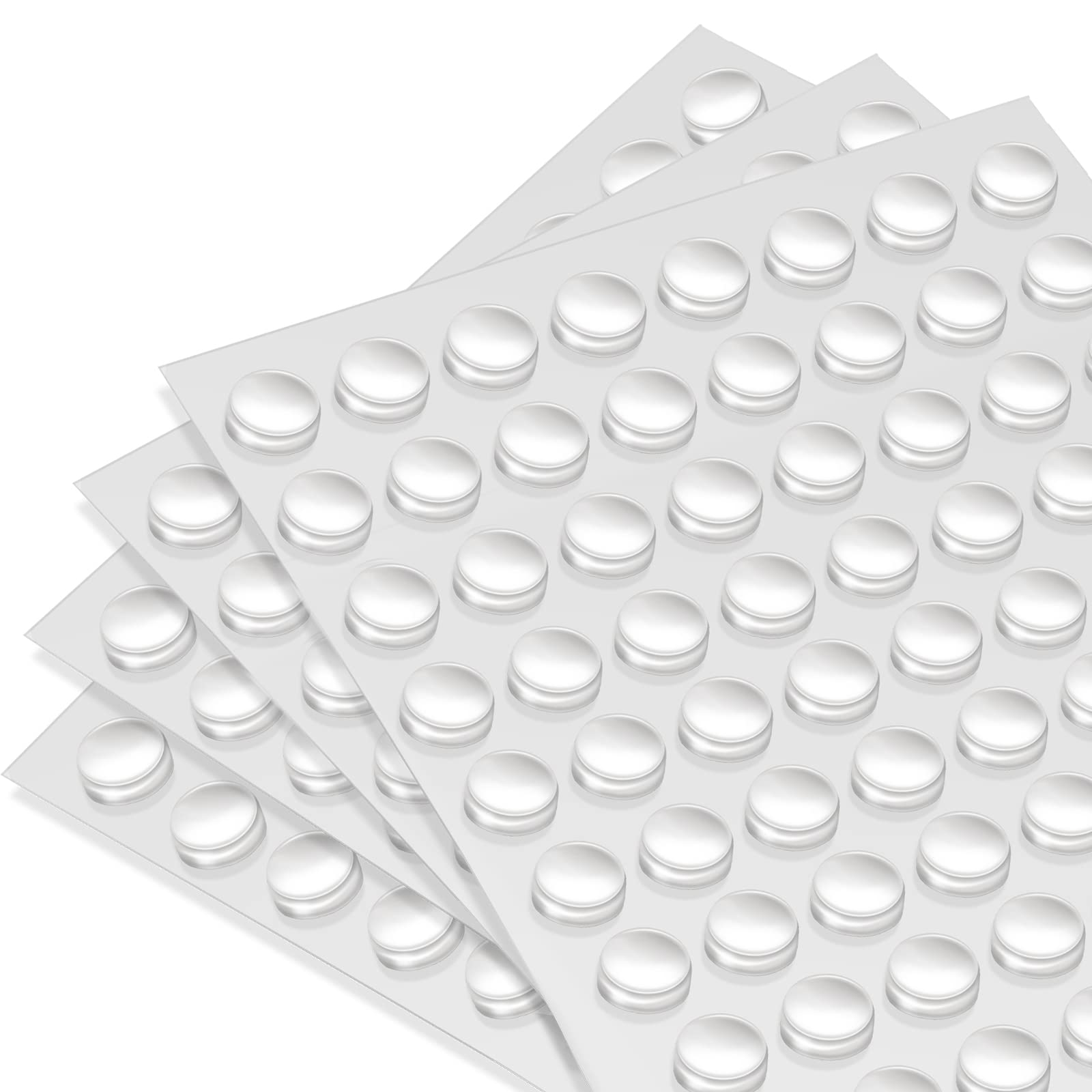 TIONTURE 256 Pcs Cabinet Door Bumpers Rubber Self Adhesive Pads for Drawers Noise Dampening Bumper Pads Glassware Picture Frames Small Furniture