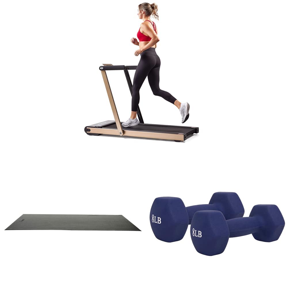 SUNNY HEALTH & FITNESS Asuna Space Saving Treadmill, Motorized with Speakers for AUX Audio Connection - 8730G