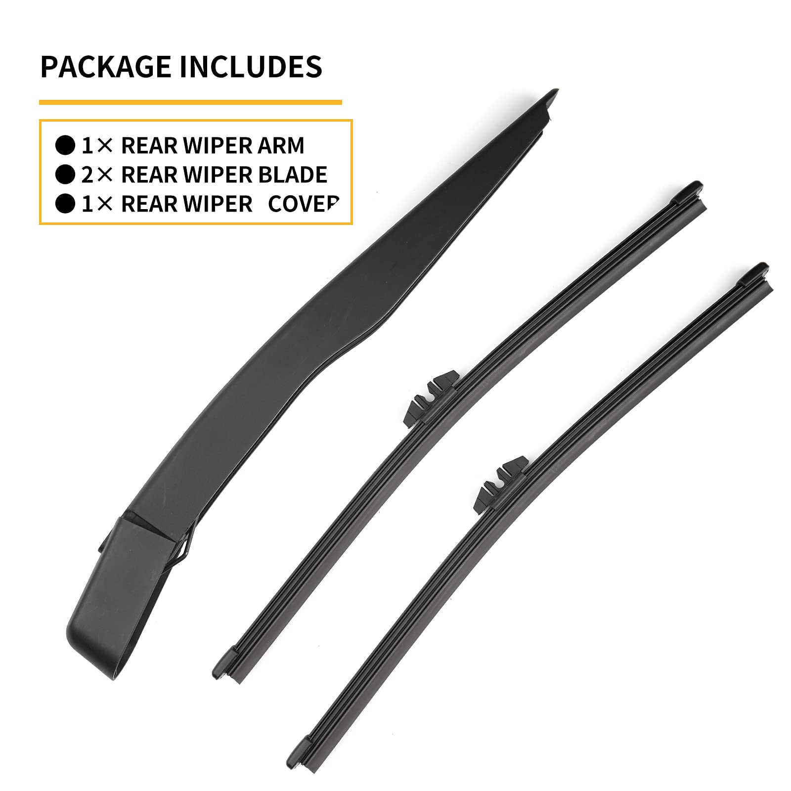 Replacement For Ford Explorer 2011-2019, Escape 2013-2019,Lincoln MKX MKC 2016-2019 Rear Windshield Wiper Blade Arm Set-GAYCICC Back window Wiper Assembly Replacement