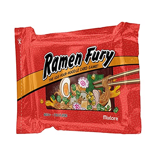 Mixlore Ramen Fury Card Game | Take-Out Themed Strategy Game | Fun Family Game for Adults and Kids | Ages 8+ | 2-5 Players | Average Playtime 30 Minutes | Made