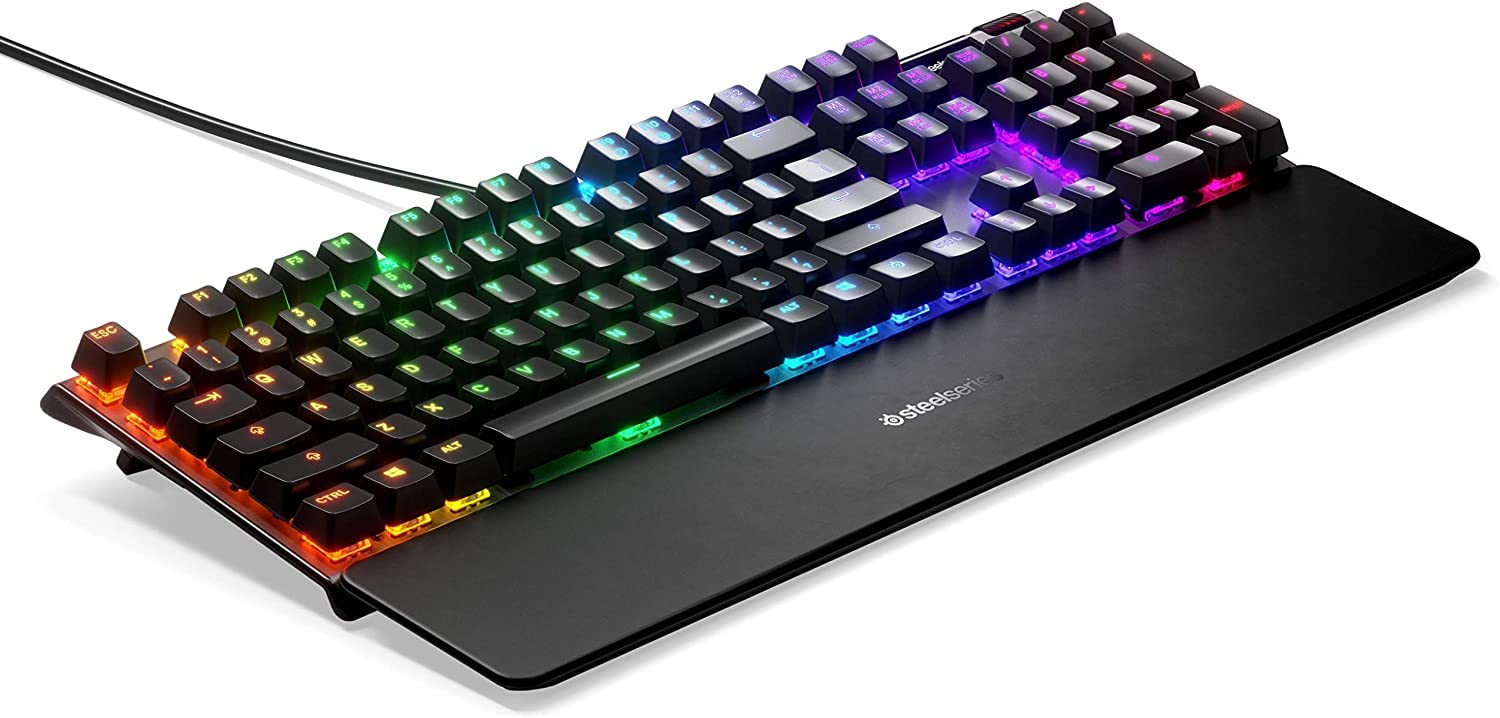 SteelSeries Apex Pro World's Fastest Mechanical Gaming Keyboard – Adjustable Actuation Switches – OLED Smart Display – RGB Backlit