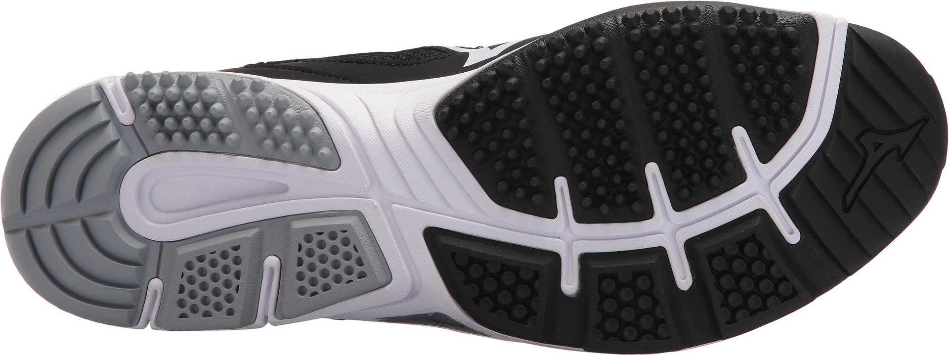 Mizuno Men's Players Trainer 2 Turf Baseball-Shoes,Black/White,9.5 D US