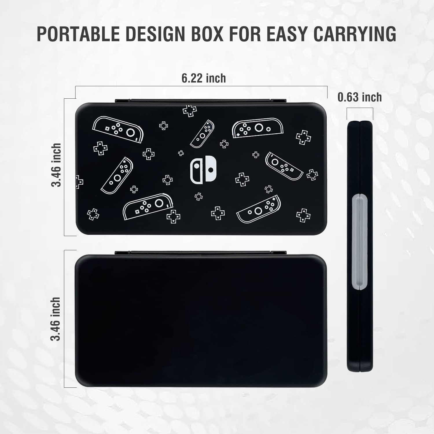 Wonzir 24-Slot Switch Game Card Case for Nintendo Switch Game Card/Switch OLED Game Card,Portable Switch Game Storage Case with 24 Game Card Slots and 24 Micro SD Card Slots (24-Joy-Con Grip)
