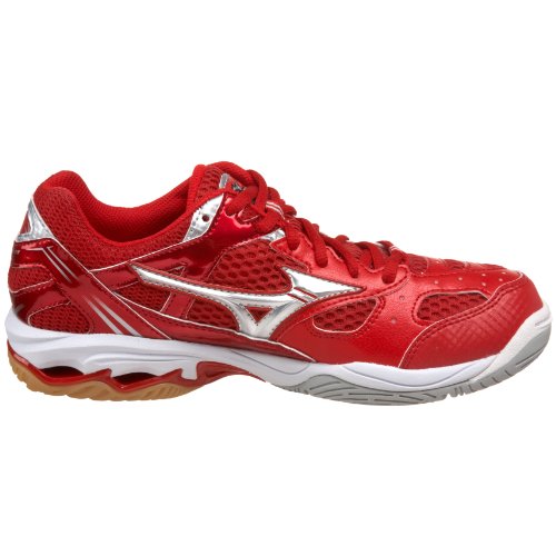 Mizuno Women's Wave Spike 13 Volleyball Shoe, Red/Silver