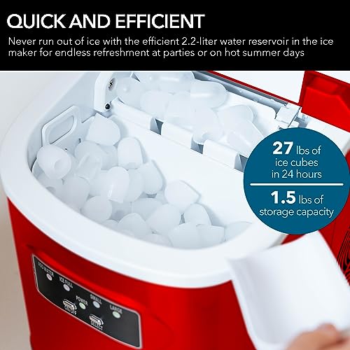 Whynter IMC-270MR Compact Portable 27 lb capacity-Red Ice Makers, One Size