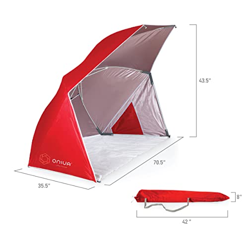 ONIVA - a Picnic Time brand Brolly Beach Umbrella Tent, (Red),One Size