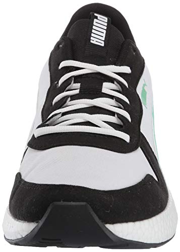 Puma Men's NRGY Neko Sneaker, Black White-Green Glimmer, 7 M US