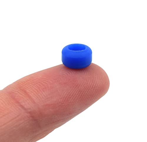 Teak Tuning Eco 85D CNC Poly Fingerboard Wheels - Street Shape, 7.5mm Dia., 5mm Wide - Blue Colorway