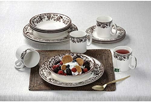 Spode Delamere Ascot Cereal Bowl, Set of 4, 8” | Perfect for Oatmeal, Salads, and Desserts | Made in England from Fine Earthenware | Microwave and Dishwasher Safe