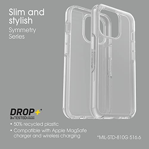 OtterBox Symmetry Series Clear Case for Apple iPhone 13 Pro - Polycarbonate, Wireless Charging Compatible, Non-Retail Packaging (Stardust 2.0)