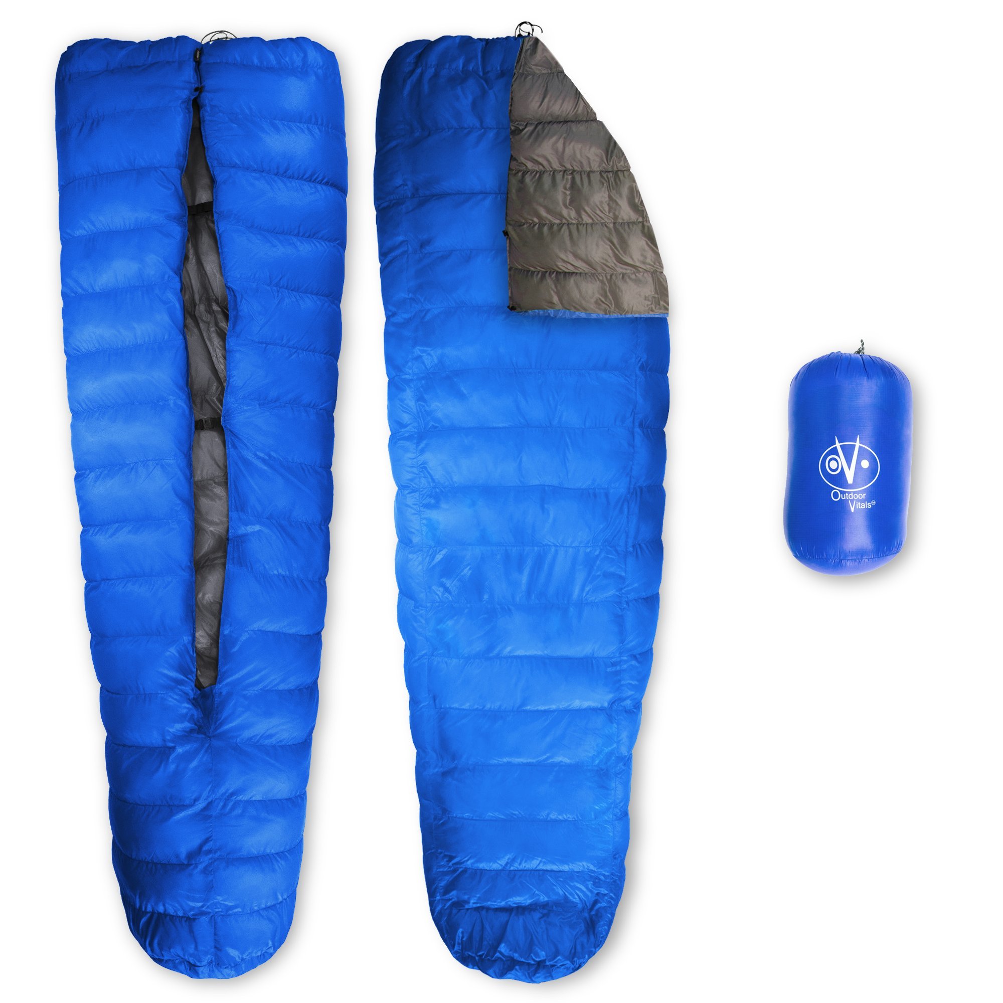 Outdoor Vitals LoftTek Hybrid Top Quilts (Blue, LongWide (15°F))