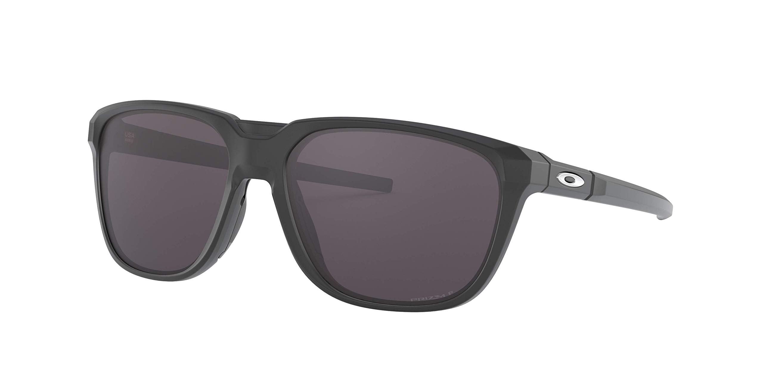Oakley Men's OO9420 Anorak Square Sunglasses, Matte Black/Prizm Grey Polarized, 59 mm