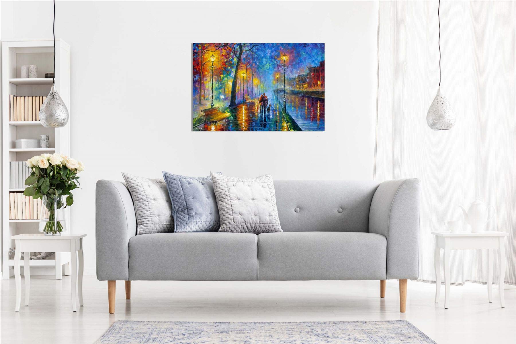 Melody of The Night by Leonid Afremov Canvas Wall Art Picture Print for Home Decor (24x16)