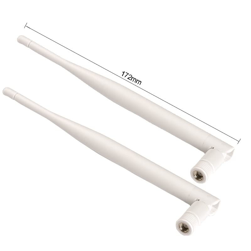 ZILINK WiFi Antenna 5dbi 2.4Ghz/5Ghz RP-SMA Female Connector for Security CCTV IP Camera, Router, Wireless Products, Hole Inside Without Pin, Wireless Range Extender (3 Pack) - White