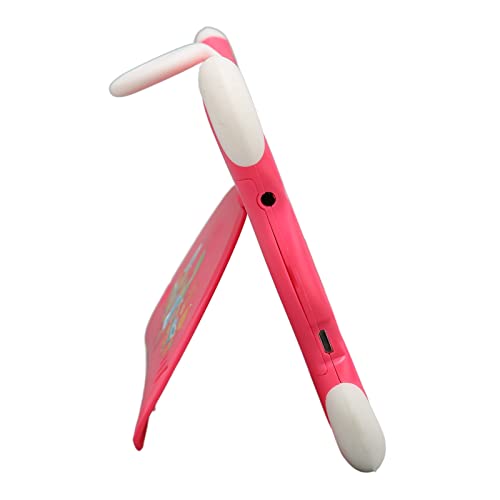 Toddler Tablet Pink 6000mAh Rechargeable Battery Eye Protection 7 Inch 1280x800 Kids Tablet for Study (US Plug)