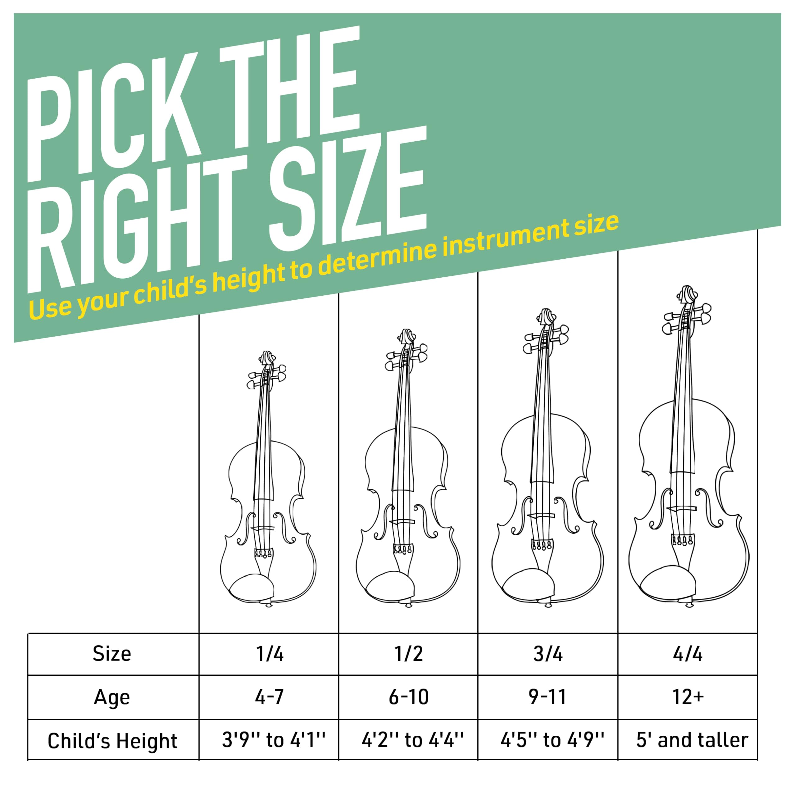 Mendini by Cecilio Violin 4/4 Full Set for Beginners - Fiddle MV 300 Satin Antique Finish