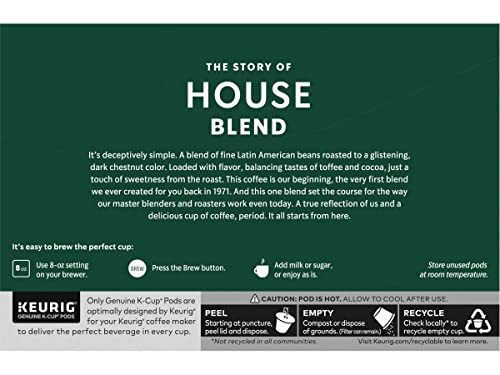 Starbucks Coffee Company Starbucks House Blend Coffee K-Cup Pods, Medium Roast Ground Coffee K-Cups for Keurig Brewing System, 100% Arabica Coffee, 10 CT K-Cups/Box (Pack of 2 Boxes)