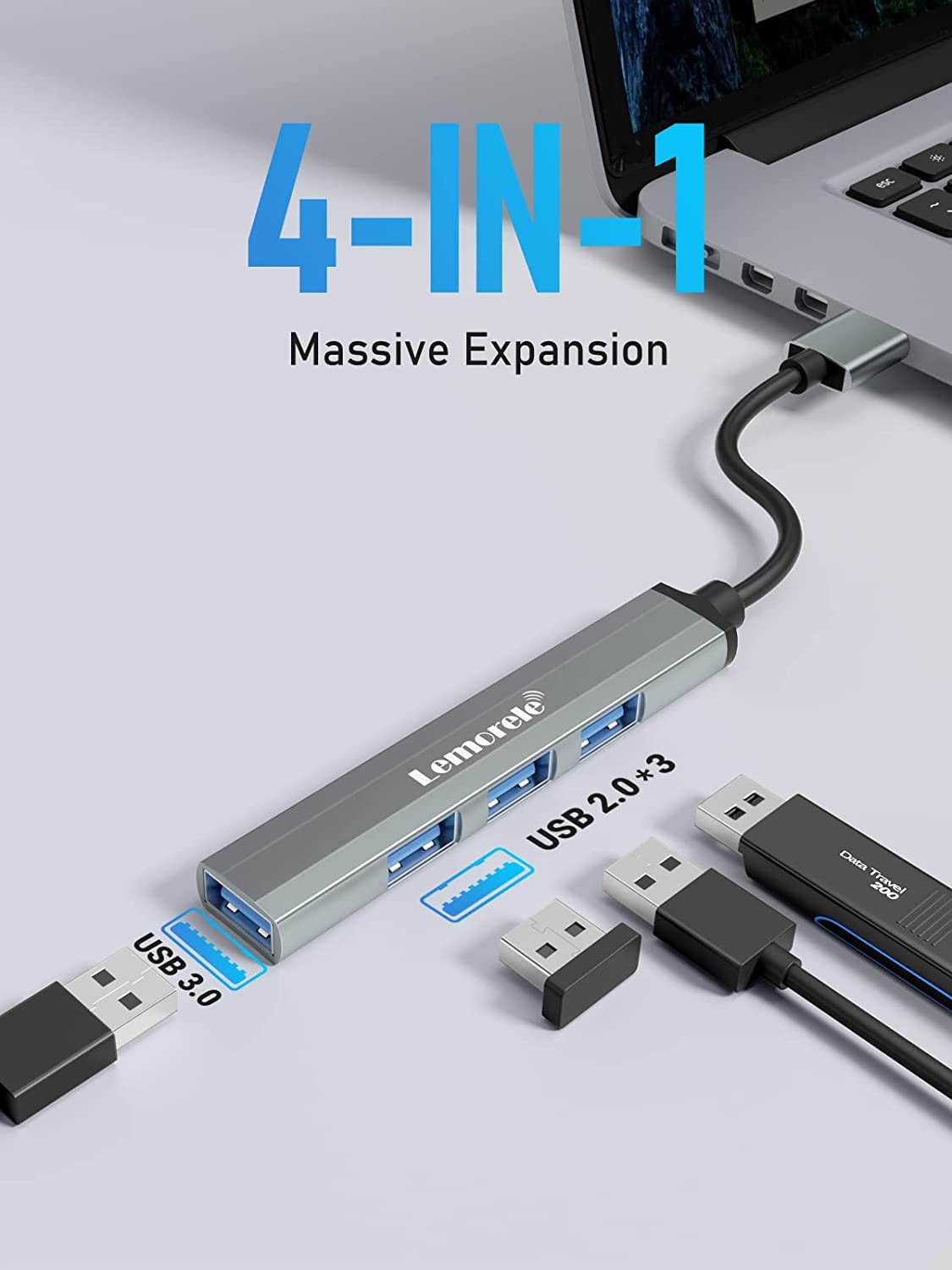USB Hub, Lemorele 4 Port USB 3.0 * 1 Hub