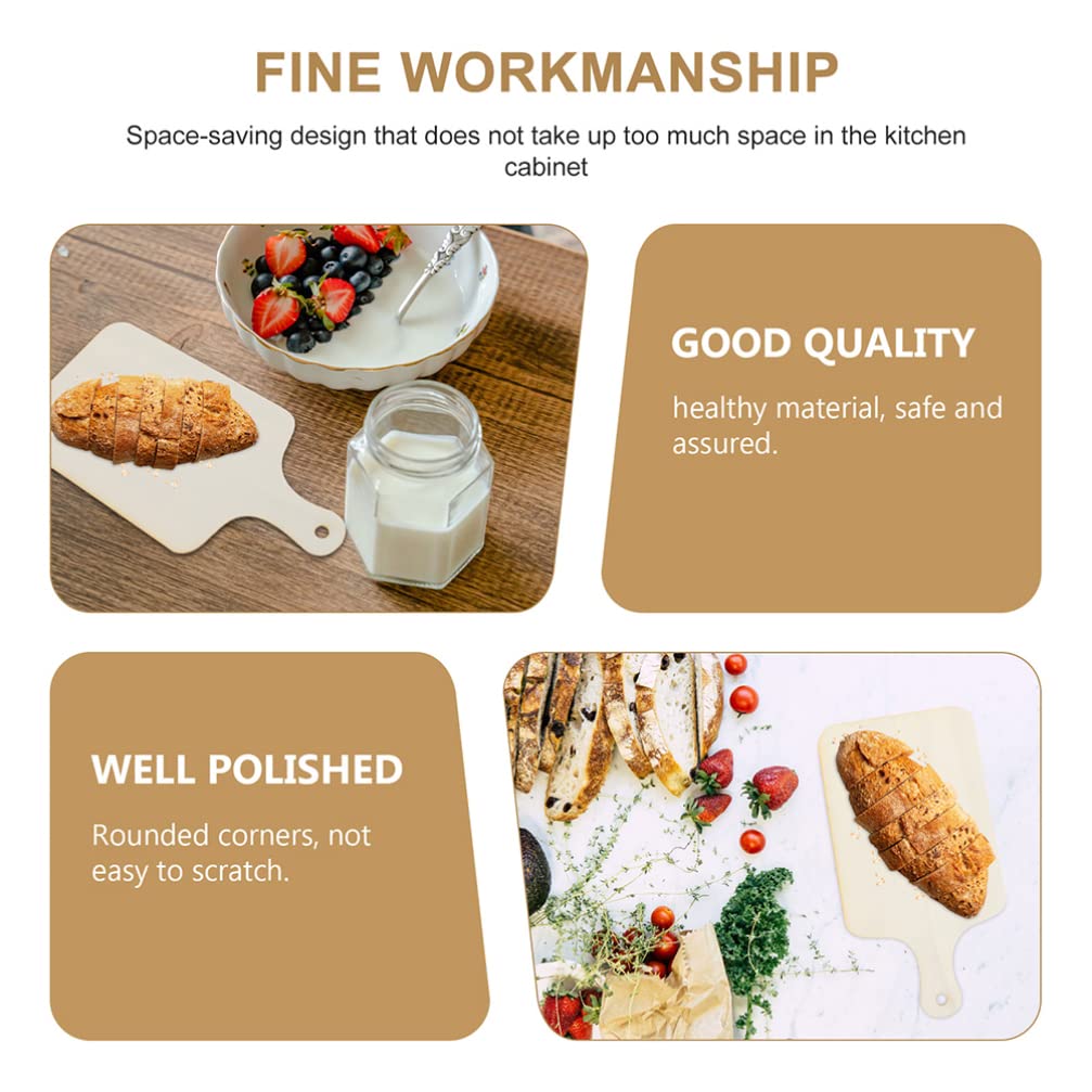 Tofficu 3Pcs Wood Cutting Board with Handle Wooden Chopping Boards Pizza Paddle Multi- function Serving Trays for Meat Cheese Bread Fruit Charcuterie Board Butcher Block Serving Board
