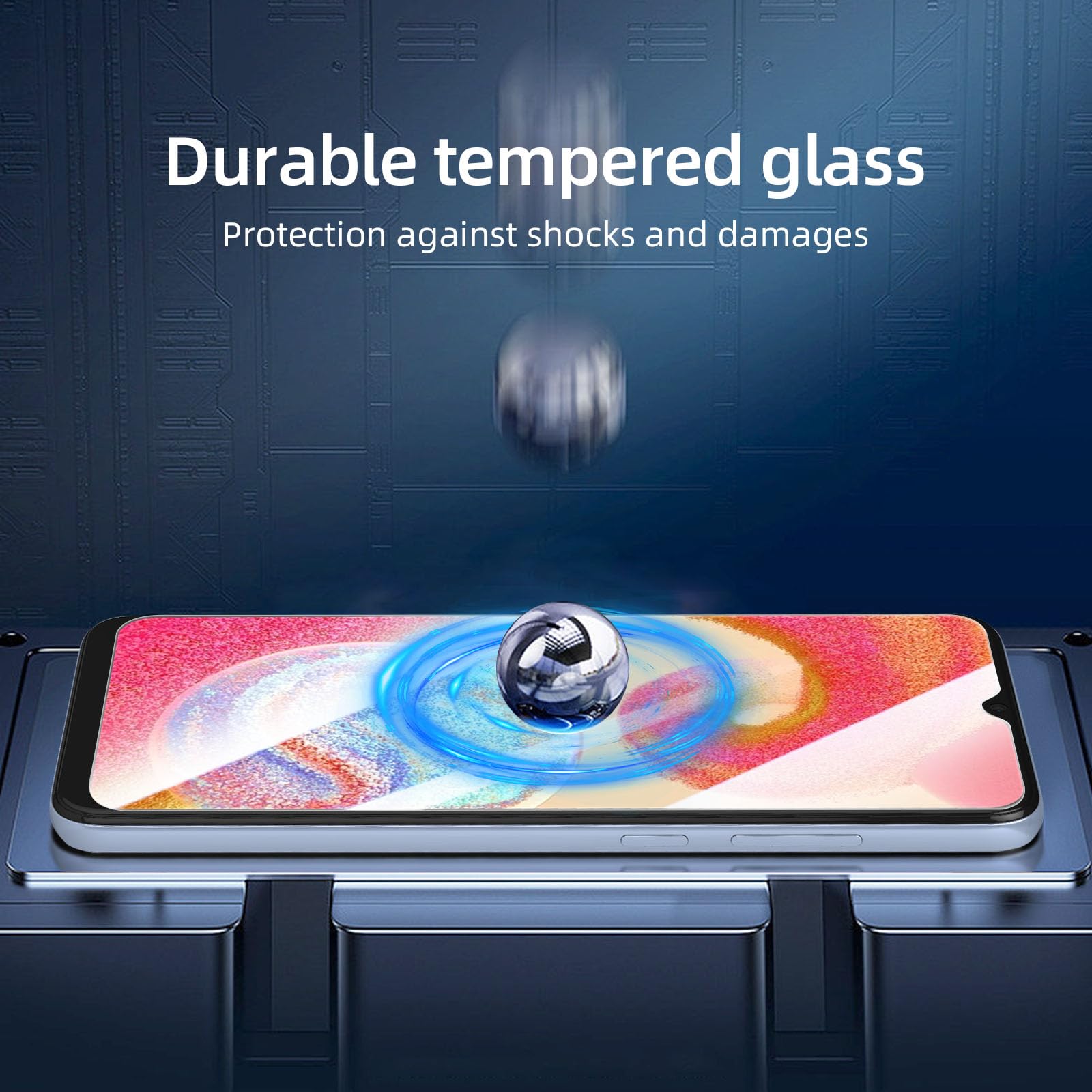 NEW'C [3 Pack] Designed for Samsung Galaxy A04e / Galaxy M04 / Galaxy F04 Screen Protector Tempered Glass, Bubble Free, Ultra Resistant