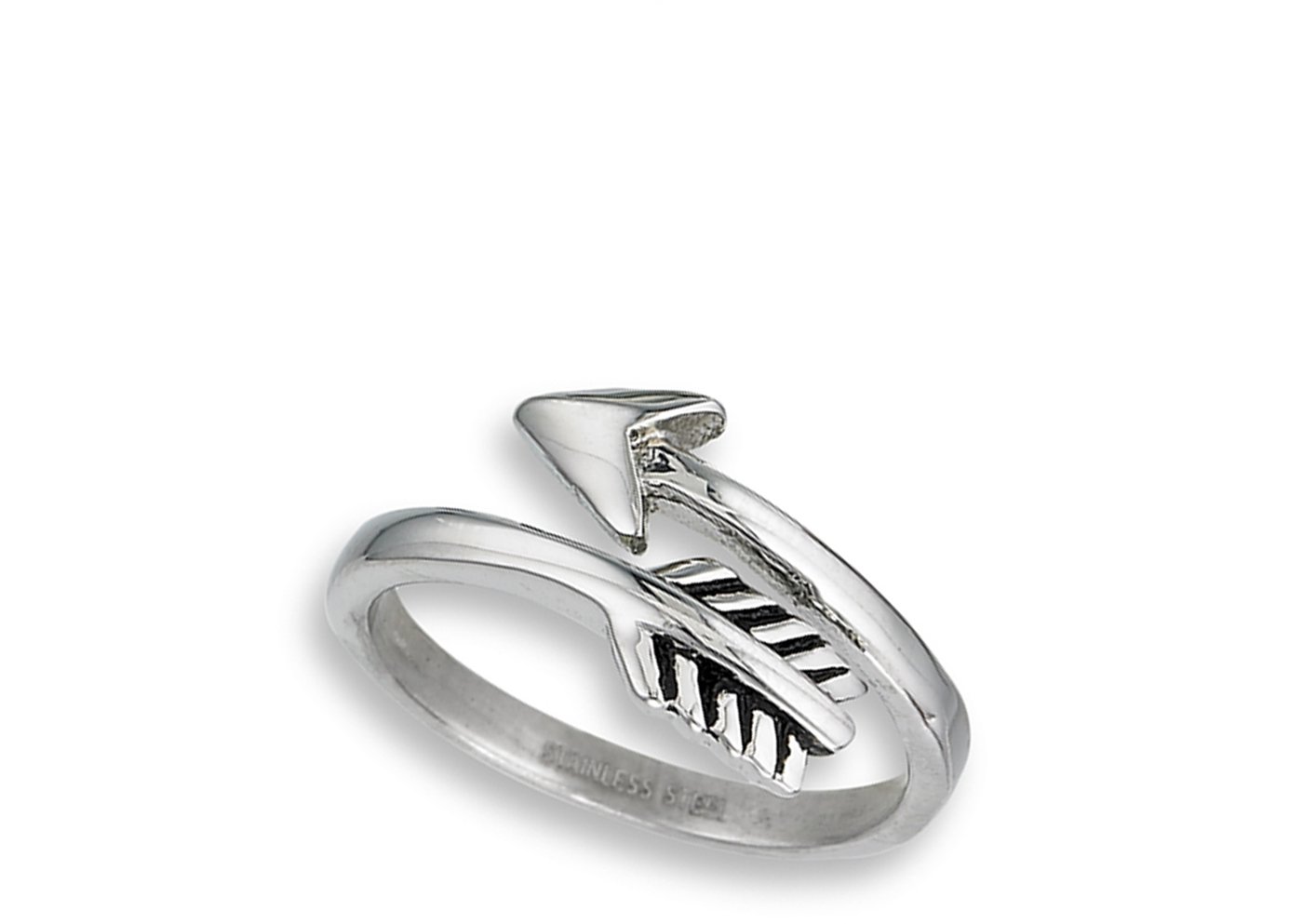 Open Adjustable Shooting Arrow Thumb Ring New Stainless Steel Band Size 10