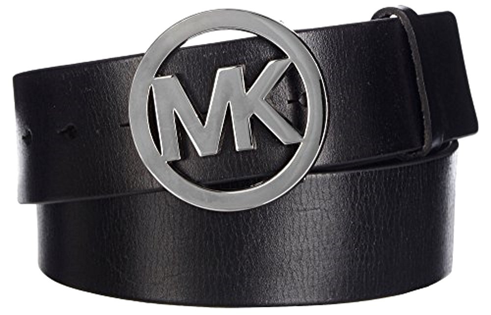 MICHAEL Michael Kors Womens Leather Belt,Black,Medium