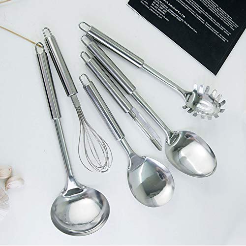 MXIAOXIA 13 Pcs Stainless Steel Kitchen Utensils Spoon Skimmer Shovel Spatula Meat Fork Whisk Cooking Utensils Tableware