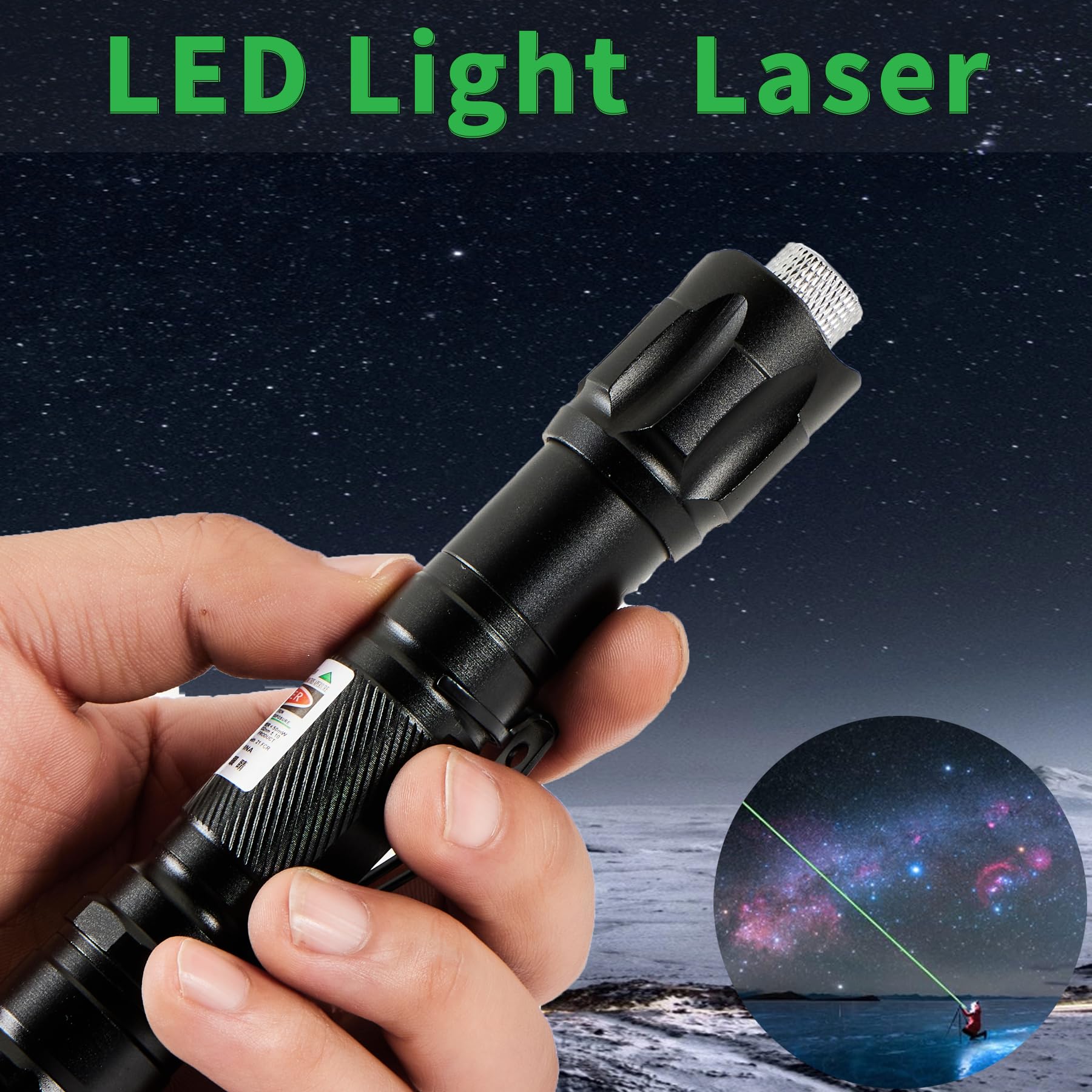 TEEWOOM Green Dot LED Light Scope Green Laser Sight Black