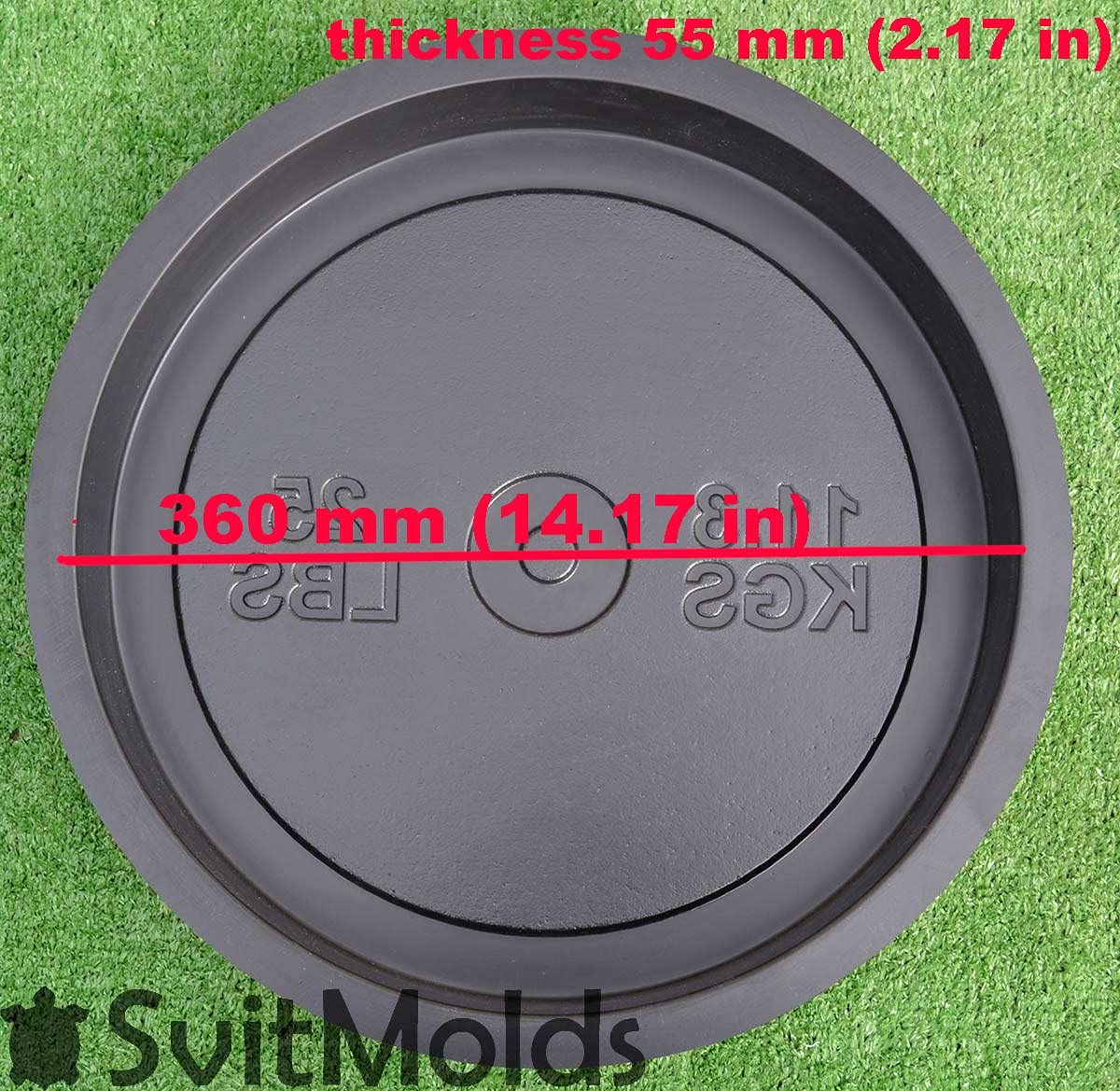 Molds Plates Set 5 pcs Molds CONCRETE WEIGHT PLATES BARBELL DISCS OLYMPIC LIFTING D55 (45Lb)
