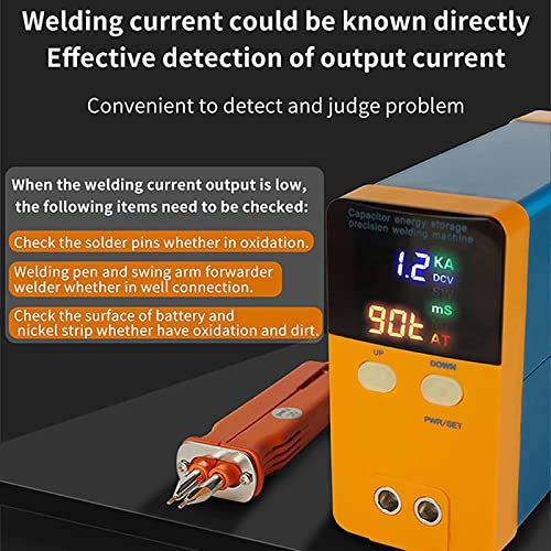 VADSBO Battery Spot Welder, Mini Welding Machine, 11.6 KW Capacitor Energy Storage Spot Welding Machine, Pulse Spot Welding Machine, Dual Function Welding Tool, for Lithium Battery Pack Building