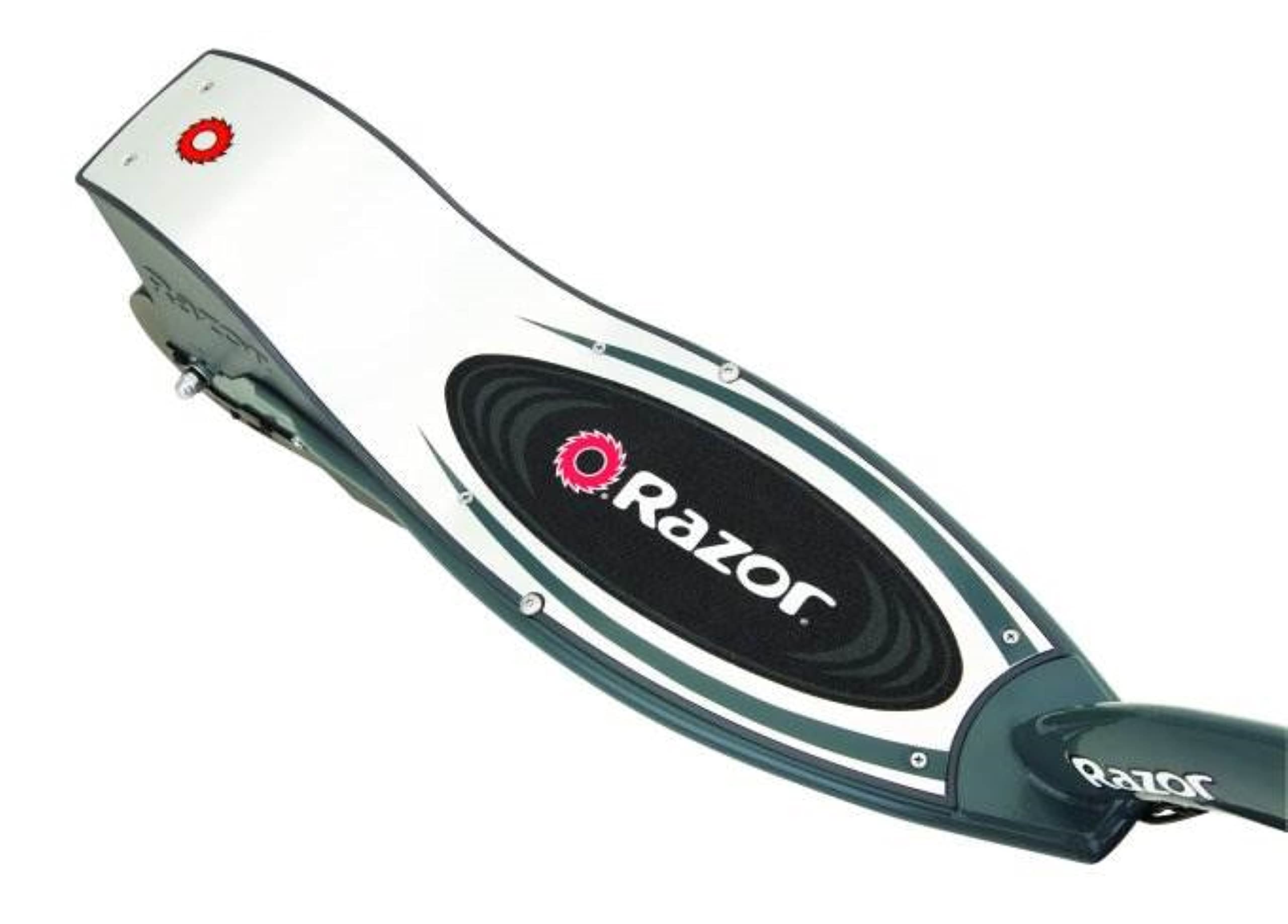 Razor E300 Electric 24 Volt Motorized Rechargeable Scooter with Acceleration Control and Front Brake, Gray with Sport Safety Helmet, Black