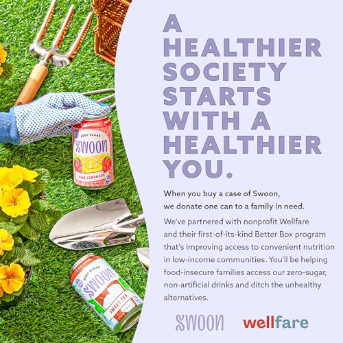 Swoon Iced Tea Variety Pack - Low Carb, Paleo-Friendly, Gluten-Free Keto Drink - Half + Half Iced Tea Lemonade, Peach Iced Tea, and Sweet Tea - 12 fl oz (Pack of 12)