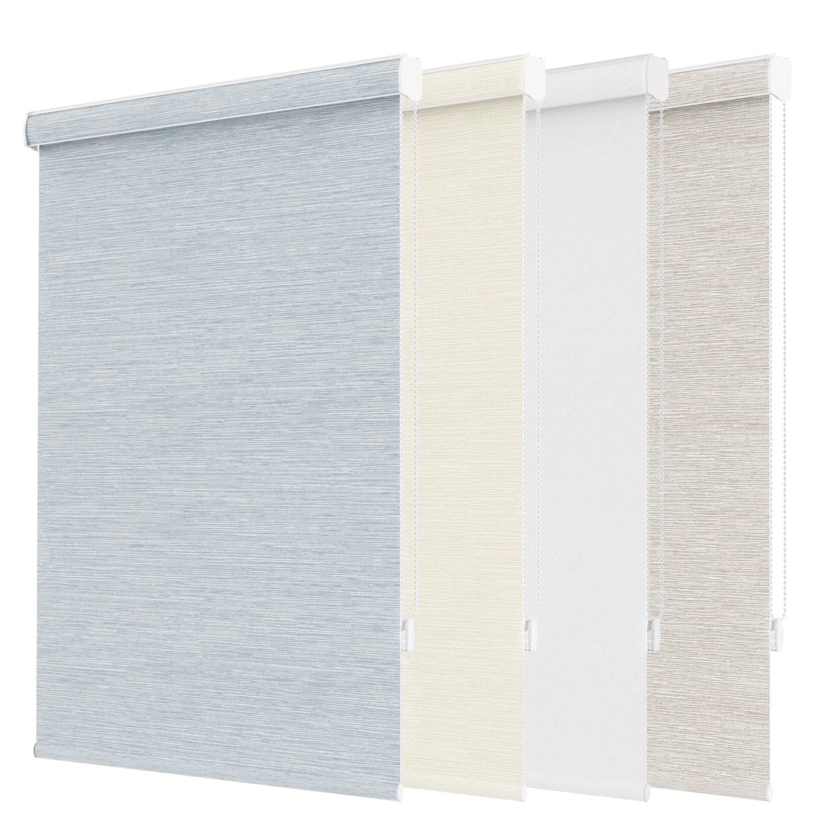 MYshade Custom Roller Window Shades Blackout, Roller Shades for Windows Corded, Sun Blocking Privacy Protection Fabric Roller Blinds for Home or Office Easy to Install